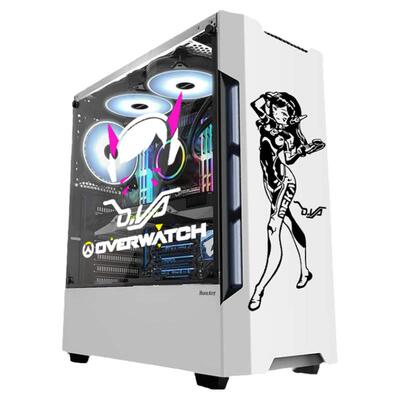 守望先锋DVA游戏兔子机箱贴纸水塔主机痛贴电脑侧透玻璃贴二次元