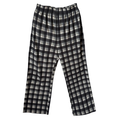 大码女装格子阔腿休闲裤宽松显瘦