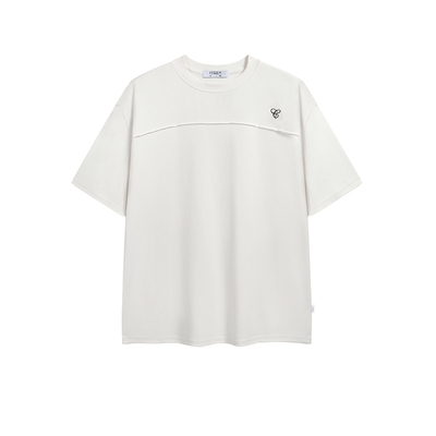 CricleCage基础刺绣纯色T恤