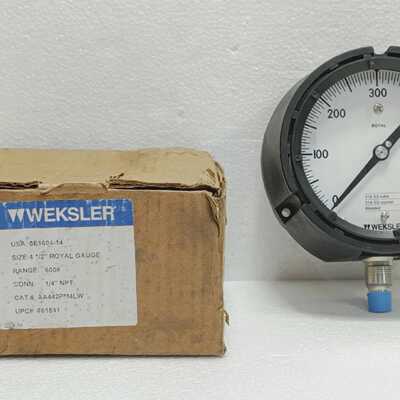 WEKSLER AA442PM4LW Royal Gauge 600 psi 1/4 NPT Pressure gaug