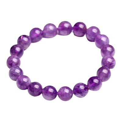 晶庄天然薰衣草紫水晶幸运石手链