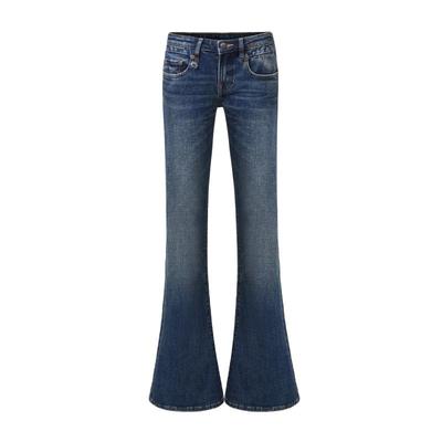 R13早春喇叭长裤修身牛仔裤女