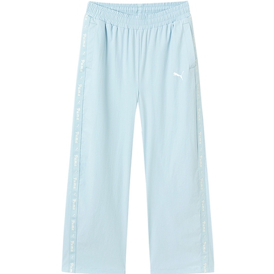 PUMA彪马童装秋季新款儿童裤子女童梭织长裤T7防泼水运动香蕉裤