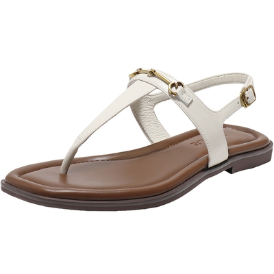 百丽女鞋夹脚趾人字平底凉拖女夏季新款可外穿罗马凉鞋子3UE39BL5