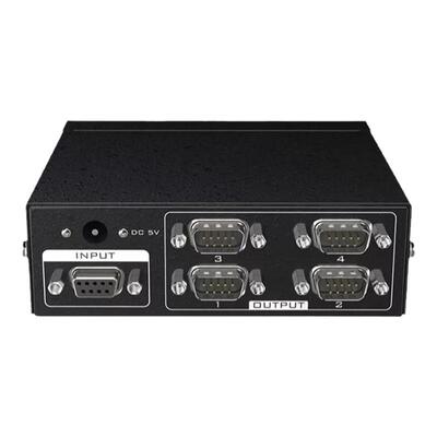 迈拓维矩MT-RS104串口分配器1进4出COM口1分4RS232集线器双向传输 9针串口COM口分配器