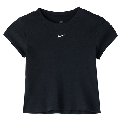 NIKE耐克女子夏季紧身罗纹短袖T恤运动休闲柔软针织衫HV4995-010