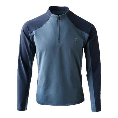 运动健身徒步快干半拉链长袖打底