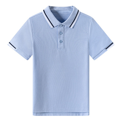 伊顿小学生校服春夏季英伦校服T恤男女童珠地透气短袖POLO衫校服