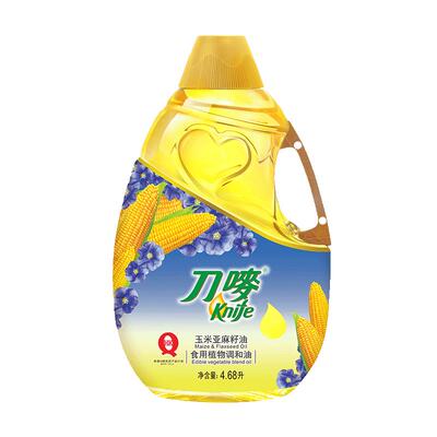 玉米桶装亚麻籽油刀唛4.68L非转