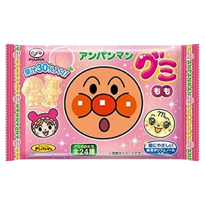 4包包邮日本护齿不二家Fujiya面包超人6粒装桃子葡萄味软糖随机