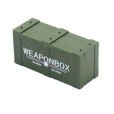 军事人仔第三方迷你武器箱小颗粒装备配件收纳盒儿童拼装积木玩具