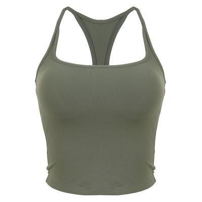 固定胸垫瑜伽背心女黑色运动内衣