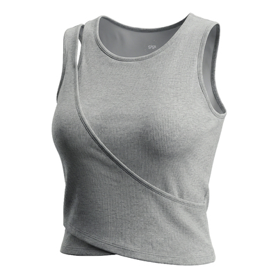 【羽织系列】gigt极吉罗纹运动背心女镂空内衣普拉提瑜伽健身服