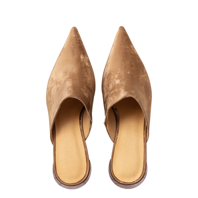 ROROMA 原创设计师高定进口丝绸EXCLUSIVE壶跟设计穆勒尖头半拖