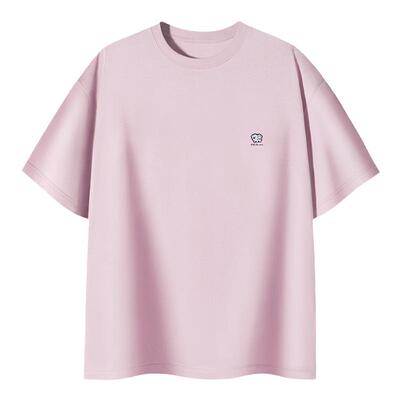 PSO Brand男装女装可爱小狗索罗娜纯色针织圆领短袖T恤情侣装上衣