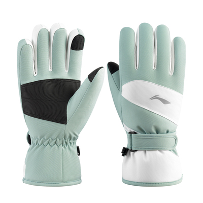 李宁滑雪手套冬季骑行保暖防水