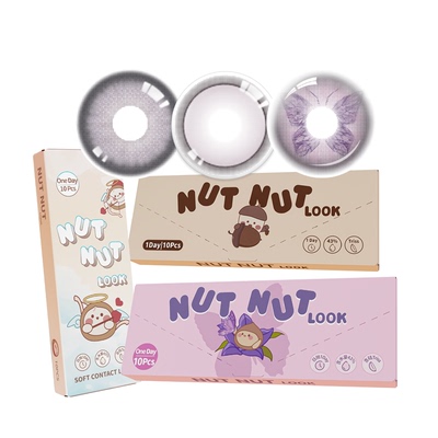 【全是紫色美瞳】坚果力日抛10片蔷薇蝶梦彩色美瞳NUTNUTLOOK