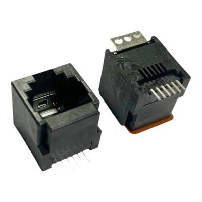 电话插座52e-6p6crj11立式贴片