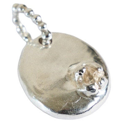 PQ纯手工制天然水晶原石镶嵌吊坠