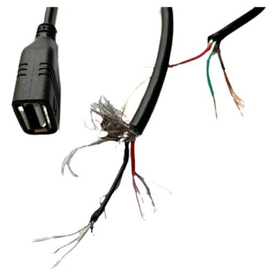 USB电源线单头A公/母头母座带线usb2芯充电线4芯usb数据线可定做