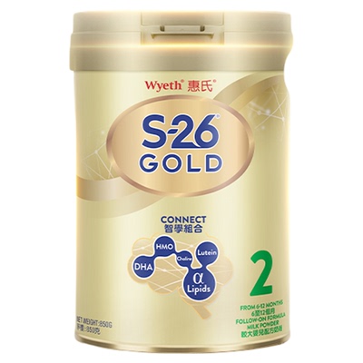 惠氏原装进口2段婴幼儿奶粉850g