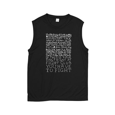 fight club搏击俱乐部抽象手绘设计电影文艺男女纯棉坎肩无袖T