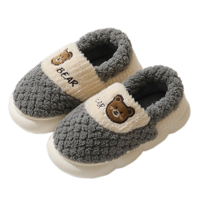 儿童大男孩保暖厚底防滑棉拖鞋