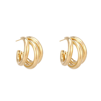 金色圈圈耳环2025新款爆款高级感