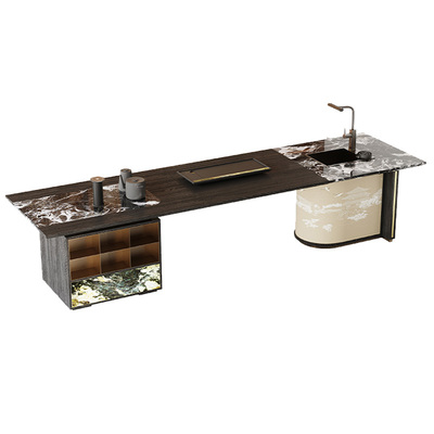 2025新款奢石岩板大板功夫茶台椅