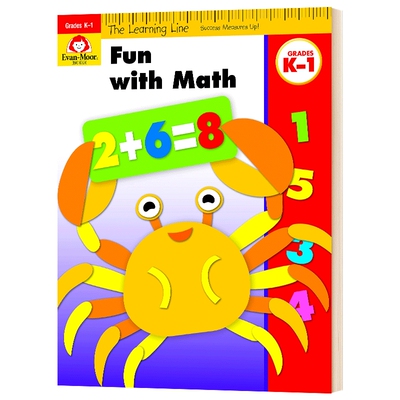 Evan Moor The Learning Line Fun with Math 学习起跑线 趣味数学 幼儿园大班一年级 英文原版 美国加州教辅 英文版进口英语书籍