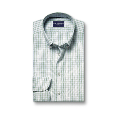 CHARLESTYRWHITT纽扣领长衬衫