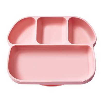 日本一体式硅胶蘑菇餐具分格盘