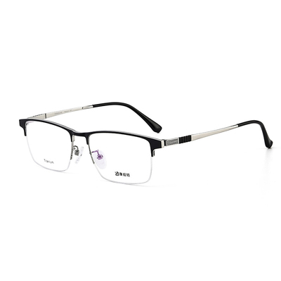 康视顿商务男士半框成品眼镜架