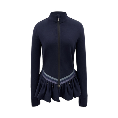 花样滑冰训练服裙摆腰带外套腰带修身显瘦弹力溜冰保暖训练服女童