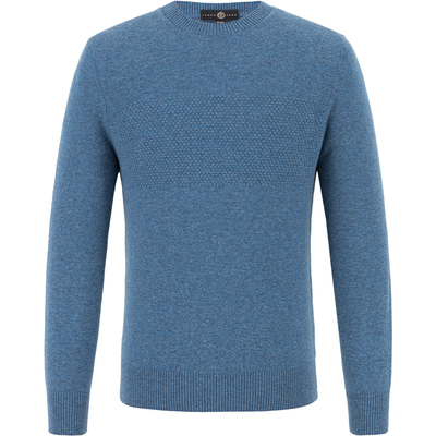 LAMPO羊毛羊绒混纺自然弹羊绒衫