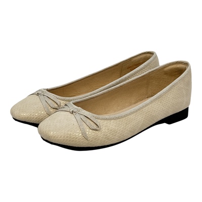 梦飞嫦芭蕾风蝴蝶结平底豆豆鞋