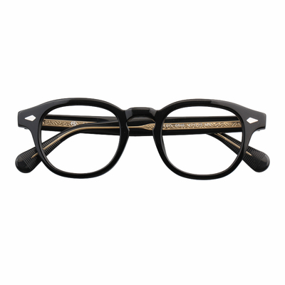 复古黑框眼镜德普近视眼镜架男板材眼睛框镜架男大脸配防蓝光6046