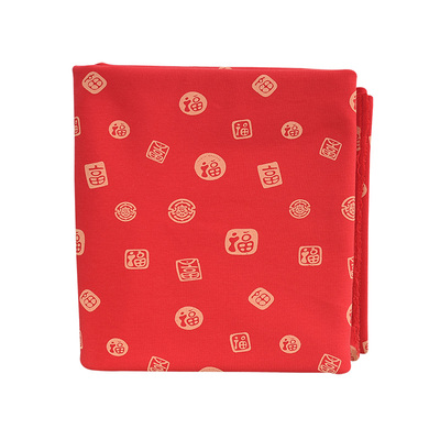 知眠百福字加厚纯棉针织棉布料