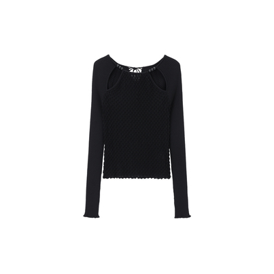 aVVeNN显瘦回弹打套头毛衫上衣