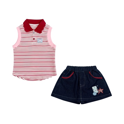 蔗梨童装女童套装运动夏装2026