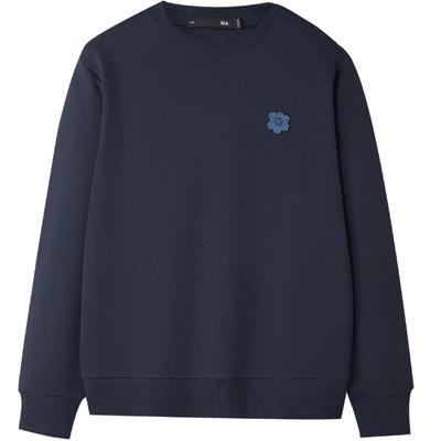 海澜之家圆领加绒趣味绣花卫衣