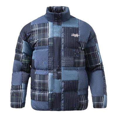 李宁冬季新款男子滑板系拼接保暖宽松灰鸭绒短羽绒服AYMR123