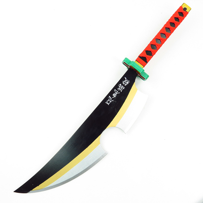 鬼灭之刃日轮刀音柱宇髓天元cos动漫表演刀服装道具武器双刀木刀