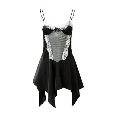 夏季性感丝质微透睡衣裙