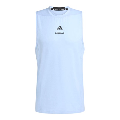Adidas/阿迪达斯正品LESMILSTANKTOP新款男经典浅蓝色背心KD4348