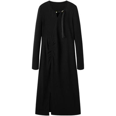 太平鸟2025年冬季款中式针织连衣裙A1FAE4342