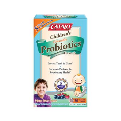 CATALO家得路美国进口儿童益生菌益肠健齿免疫力婴宝宝咀嚼片30粒