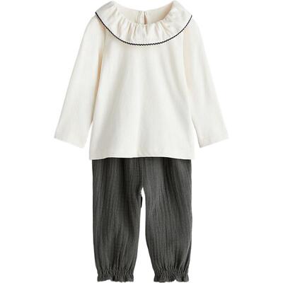 HM童装女婴套装2件式春季休闲简约上衣和长裤套装1238883