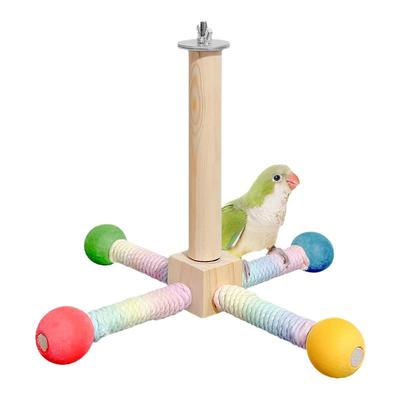 青松宠鹦鹉转转风车站架益智玩具