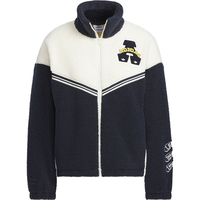 Adidas/阿迪达斯官方正品三叶草女士休闲拼接立领运动外套JD6369